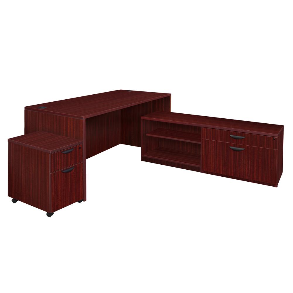 Regency Legacy 66 in.Hi-Low L Desk with Single Mobile Pedestal ...