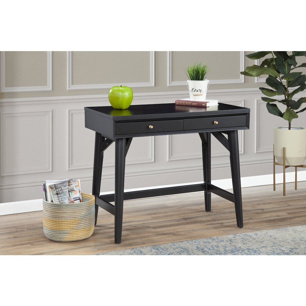 Flynn Mini Desk, Black - Walmart Business Supplies