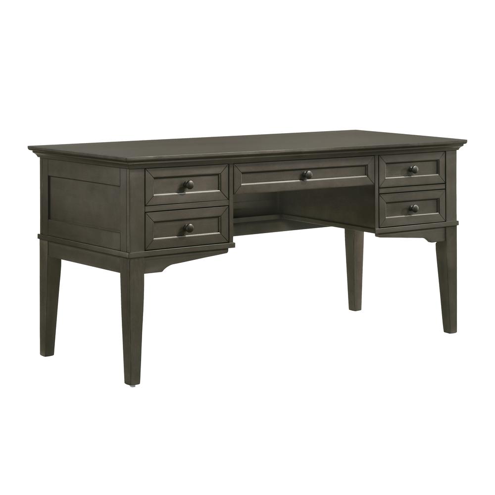 Intercon 62" Half Ped Exec Desk in Gray - Walmart Business Supplies