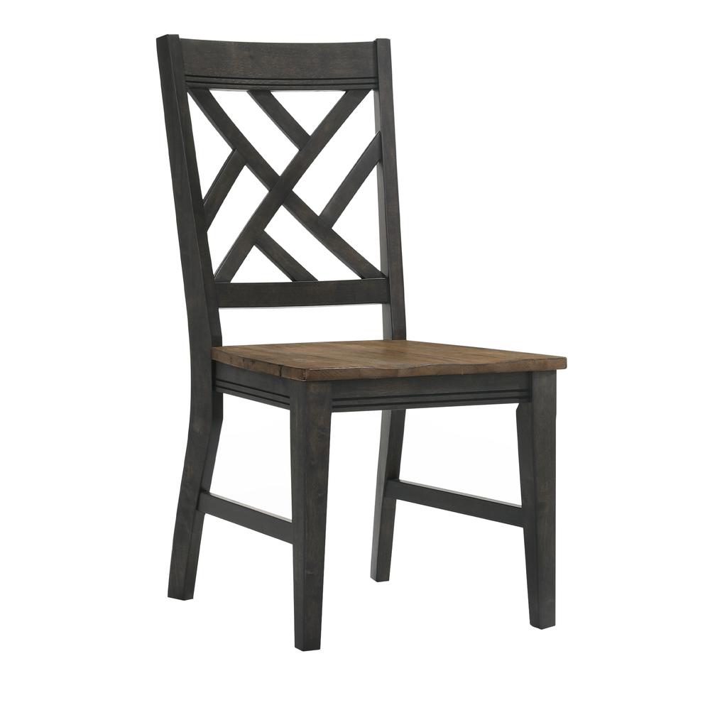 Intercon Chair, Lattice Back in Brushed Brown & Pecan (Set of 2 ...