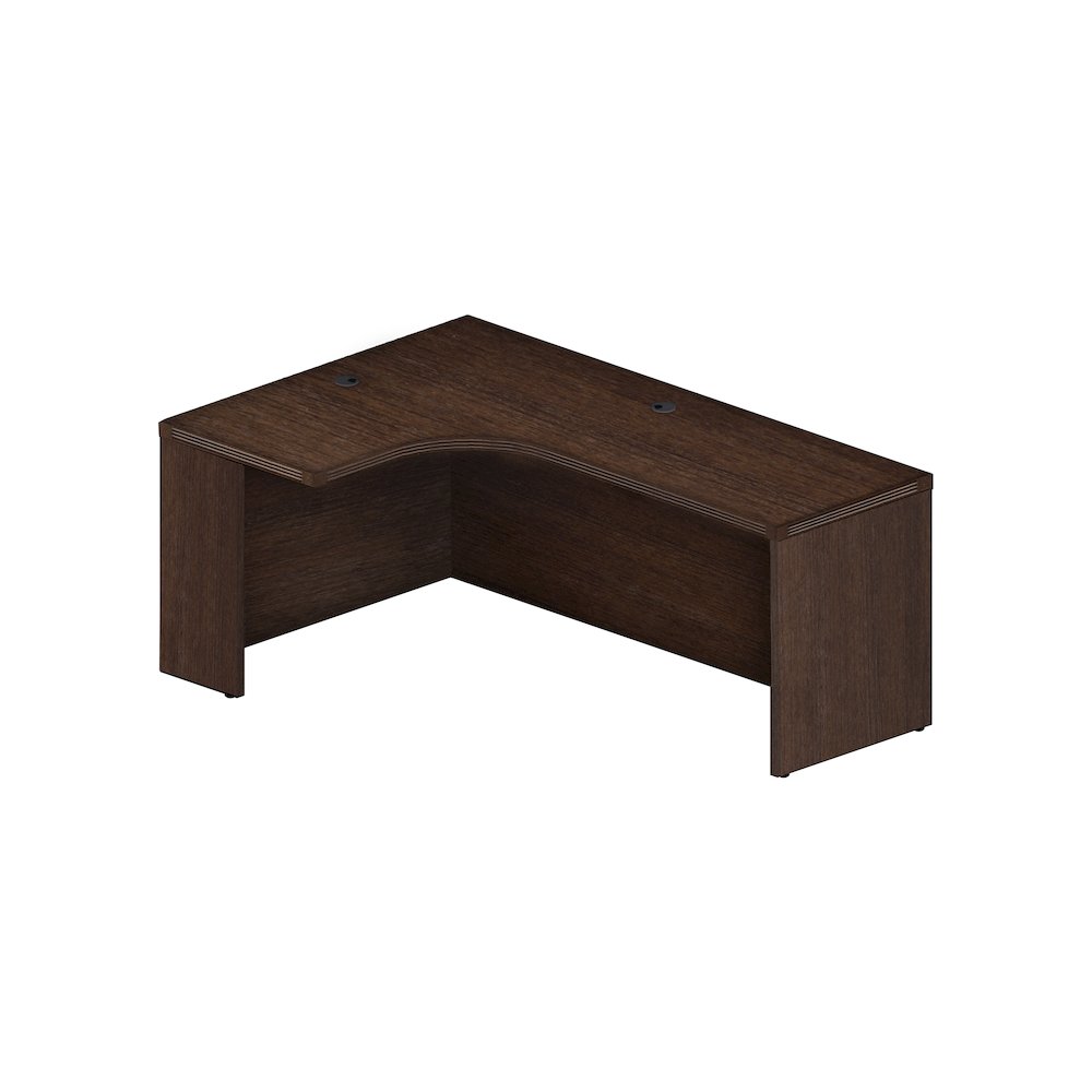 Mayline Aberdeen 72"" Extended Corner Computer Desk in Mocha - Walmart ...