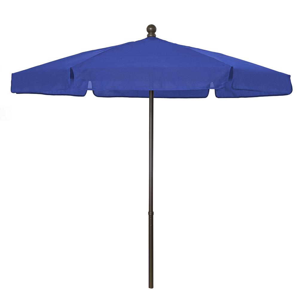 Fiberbuilt 7.5' Hex Garden Umbrella 6 Rib Push Up Champagne Bronze with ...