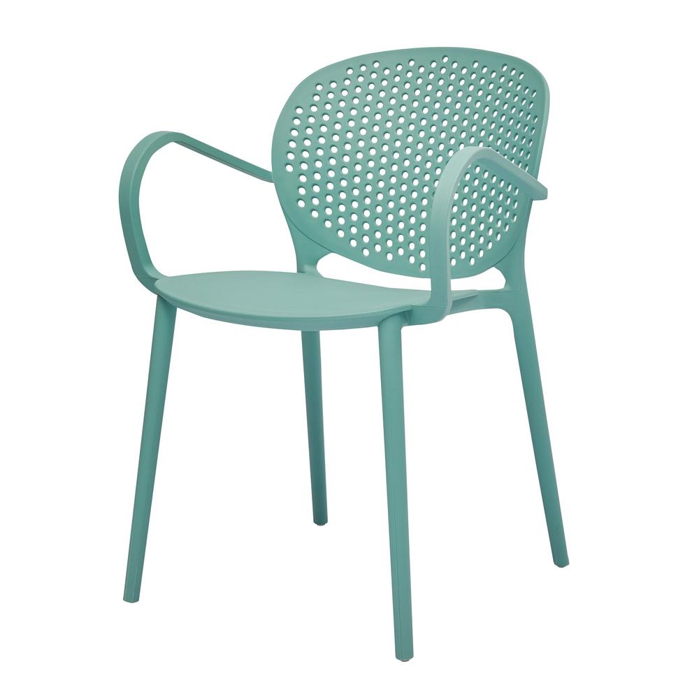 Midcentury Plastic Side Chair in Blue (Set of 4) - Walmart.com