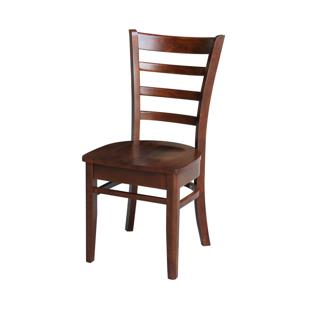 Set of Two Solid Wood Emily Side Chairs in Espresso - Walmart.com