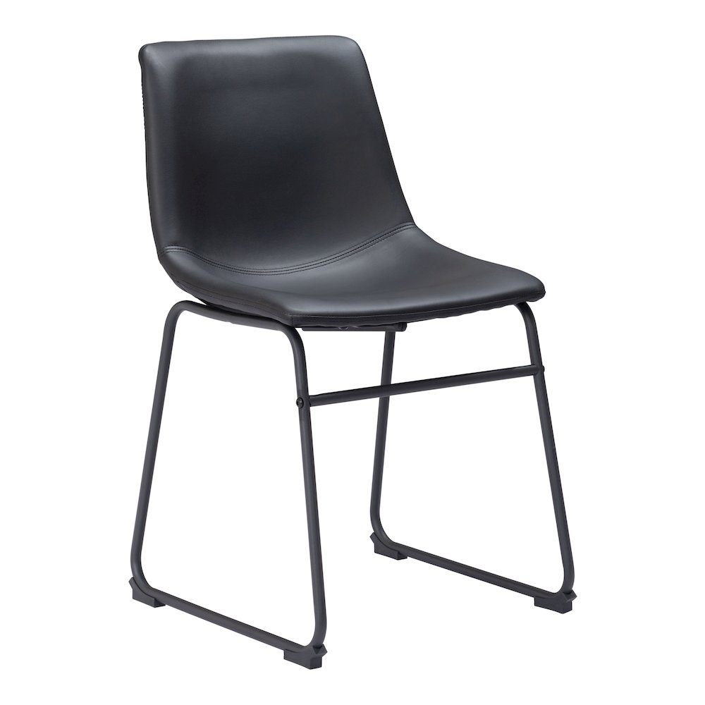 Smart Dining Chair Black Dining Chair, Transitional Style, Plush and ...