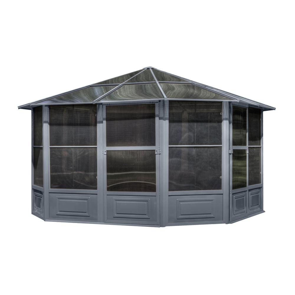 Florence Solarium Gazebo for Garden Patio, 12 Ft. x 12 Ft. Outdoor ...