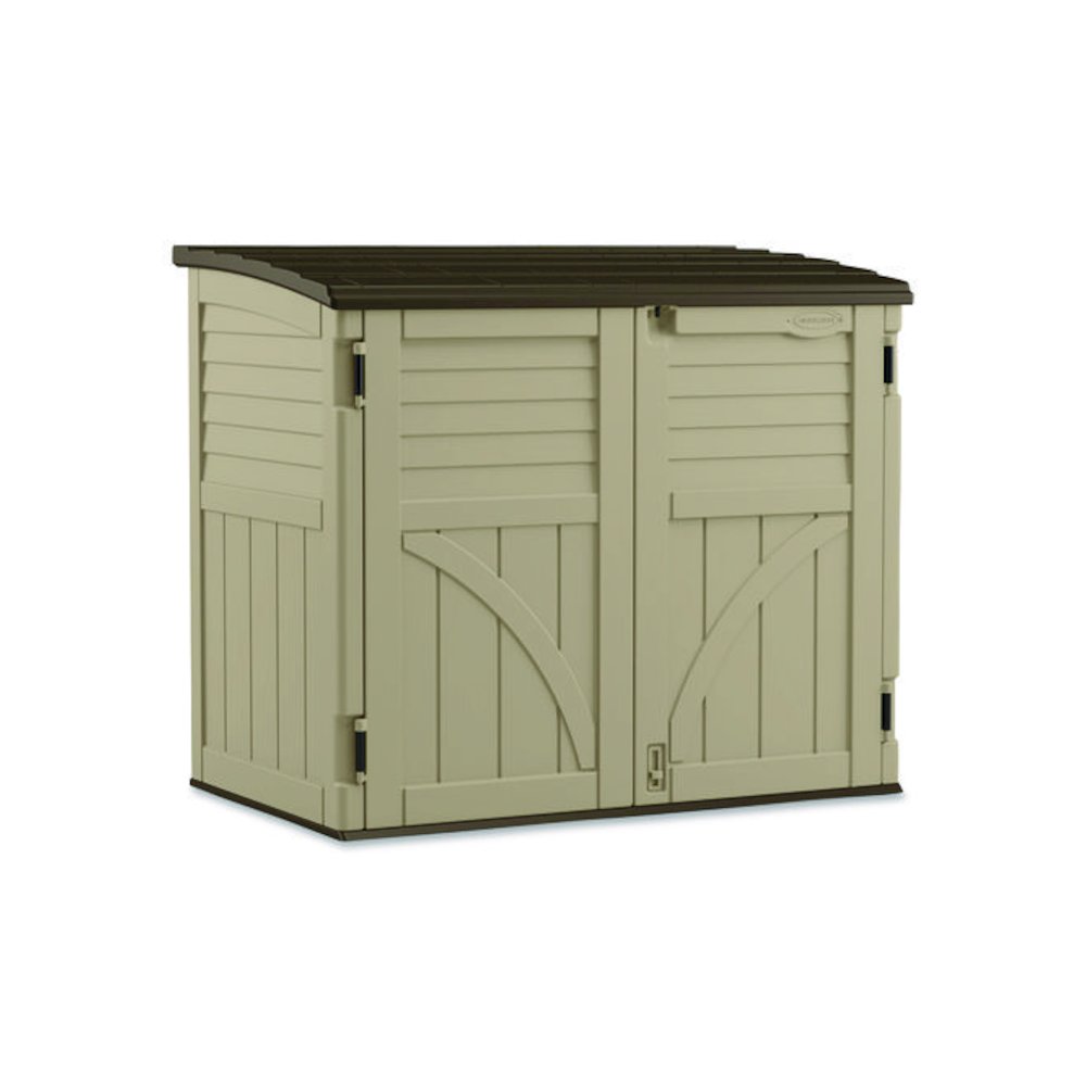 Suncast 34 cu. ft. All-Weather Resin Horizontal Outdoor Storage Shed ...
